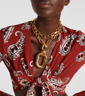 Rabanne Xl Link Pendant Necklace - Gold