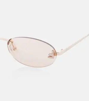 Fendi First Crystal Oval Sunglasses