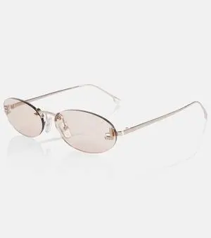 Fendi First Crystal Oval Sunglasses - Blue