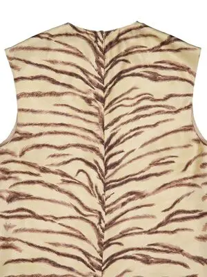 Stella McCartney Tiger-print Silk Top - Neutrals