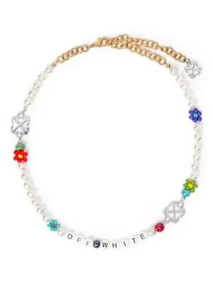 Off-White Arrow Beaded Necklace