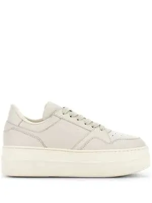 Hogan H670 Flatform Leather Sneakers - Neutrals