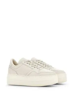 Hogan H670 Flatform Leather Sneakers - Neutrals