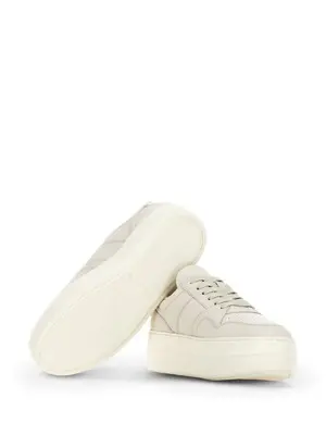 Hogan H670 Flatform Leather Sneakers - Neutrals