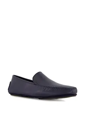 Manolo Blahnik Mayfair Leather Loafers - Blue