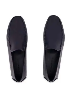 Manolo Blahnik Mayfair Leather Loafers - Blue