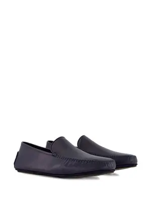 Manolo Blahnik Mayfair Leather Loafers - Blue