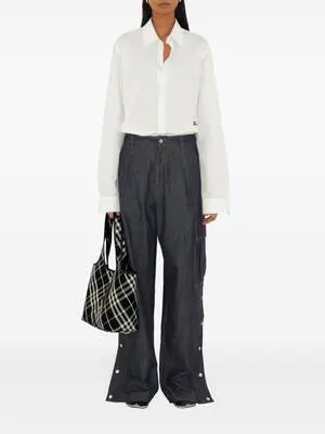 Burberry Nova Check Cotton Tote Bag