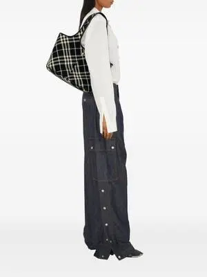 Burberry Nova Check Cotton Tote Bag