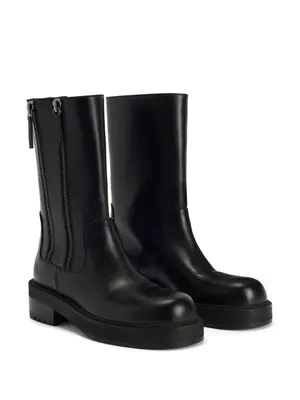 GIUSEPPE ZANOTTI Foustine Leather Ankle Boots - Black