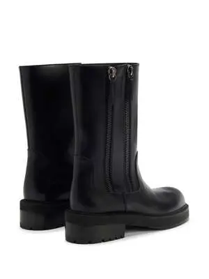 GIUSEPPE ZANOTTI Foustine Leather Ankle Boots - Black
