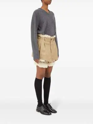 MAISON MARGIELA Frayed-hem Layered Shorts