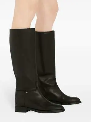GIUSEPPE ZANOTTI Nourine Leather Mid-calf Boots