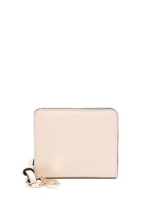 Chloé Alphabet Leather Compact Wallet - Pink