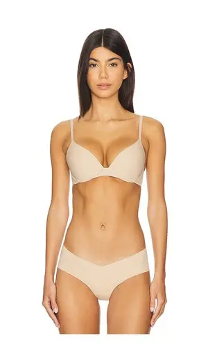 Natori Minimal Convertible Push Up Bra In Beige - Cafe