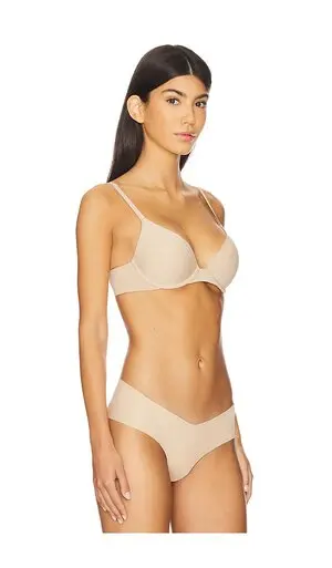 Natori Minimal Convertible Push Up Bra In Beige - Cafe