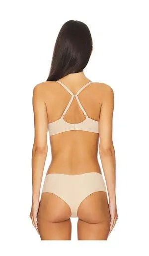 Natori Minimal Convertible Push Up Bra In Beige - Cafe