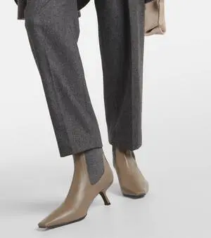 Brunello Cucinelli Leather Ankle Boots
