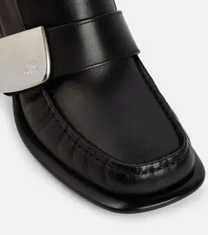 Burberry Leather Loafer Pumps - Black