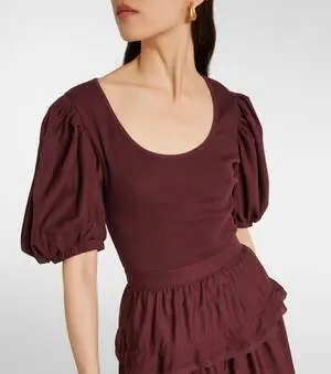 Ulla Johnson Tilda Mini Dress - Burgundy