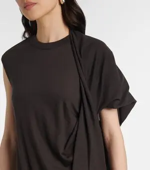 Stella McCartney Draped Wool Maxi Dress - Brown