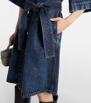 Stella McCartney Corduroy-trimmed Denim Minidress