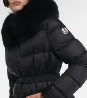 Moncler Boed Shearling-trimmed Down Jacket