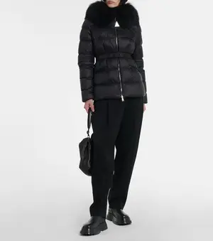 Moncler Boed Shearling-trimmed Down Jacket