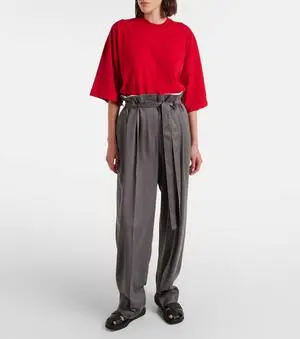 THE ROW Lonan High-rise Straight Pants - Grey