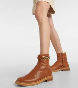 See By Chloé Signature Leather Ankle Boots