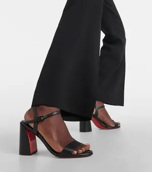 CHRISTIAN LOUBOUTIN Miss Jane 85 Leather Sandals - Black
