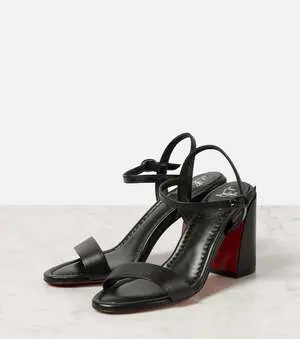 CHRISTIAN LOUBOUTIN Miss Jane 85 Leather Sandals - Black