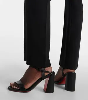 CHRISTIAN LOUBOUTIN Miss Jane 85 Leather Sandals - Black