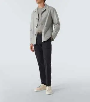 Zegna Cotton-blend Chinos - Blue