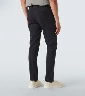 Zegna Cotton-blend Chinos - Blue
