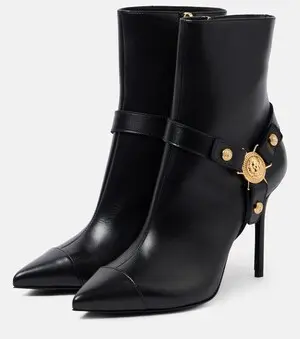 Balmain Eva Leather Ankle Boots