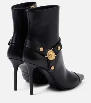 Balmain Eva Leather Ankle Boots