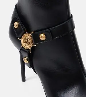 Balmain Eva Leather Ankle Boots