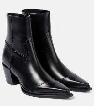 JIMMY CHOO Cece 60 Leather Ankle Boots - Black