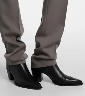 JIMMY CHOO Cece 60 Leather Ankle Boots - Black
