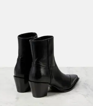 JIMMY CHOO Cece 60 Leather Ankle Boots - Black