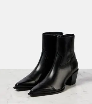 JIMMY CHOO Cece 60 Leather Ankle Boots - Black