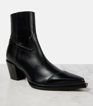 JIMMY CHOO Cece 60 Leather Ankle Boots - Black