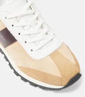 Hogan Leather-trimmed Suede Sneakers