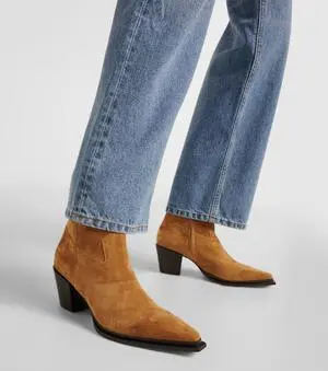 JIMMY CHOO Cece 60 Suede Cowboy Boots