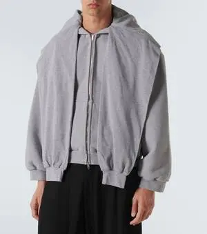 Balenciaga Incognito Deconstructed Cotton Jersey Hoodie