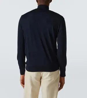 Zegna Wool Half-zip Sweater - Blue