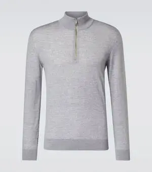 Zegna Wool Half-zip Sweater - Grey