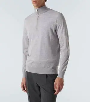 Zegna Wool Half-zip Sweater - Grey