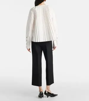 Proenza Schouler Monica Cotton-blend Poplin Blouse - White